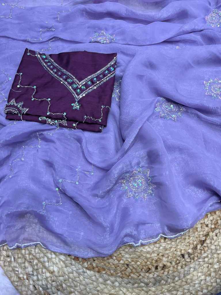 SOFT CRUNCHY BEETS WORK BUTTA AND MOTI CUTWORK BORDER SAREE WHOLESALE ...