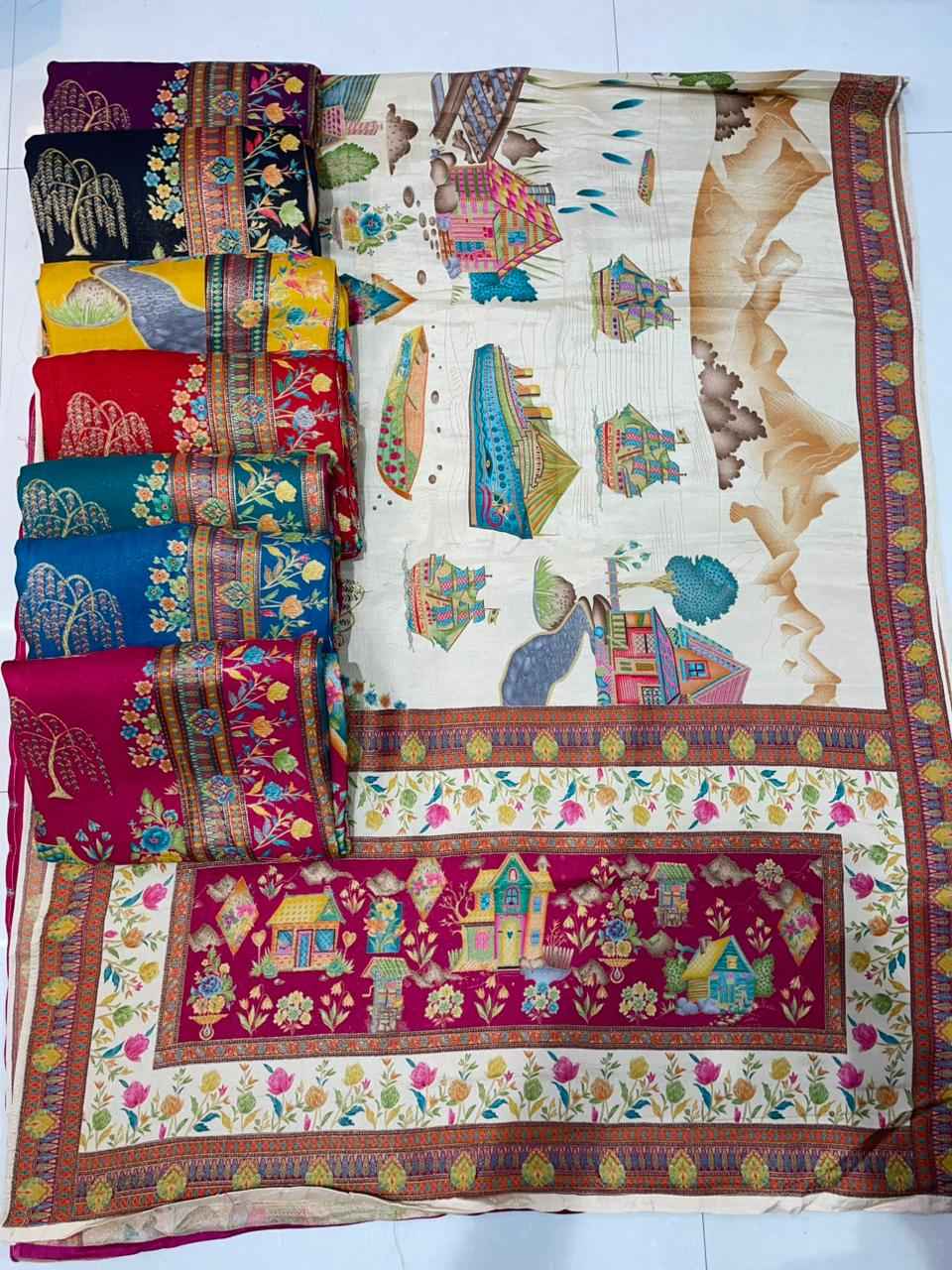 PURE VISCOS SILK POSITION PURE ZARI WEAVING PASHMINA SAREE WHOLESALE ...