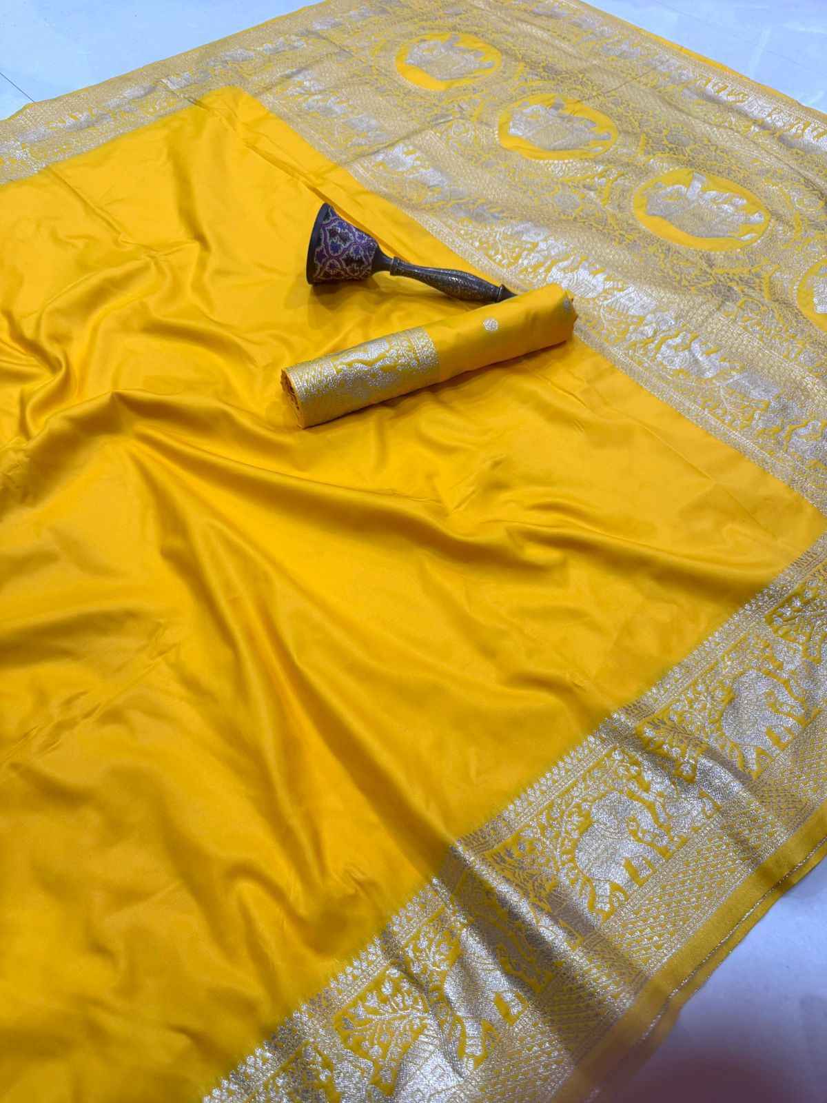 PURE HEAVY BANARASI SILK ORIGINAL GOLD JARI WEAVING SAREE WHOLESALE ...