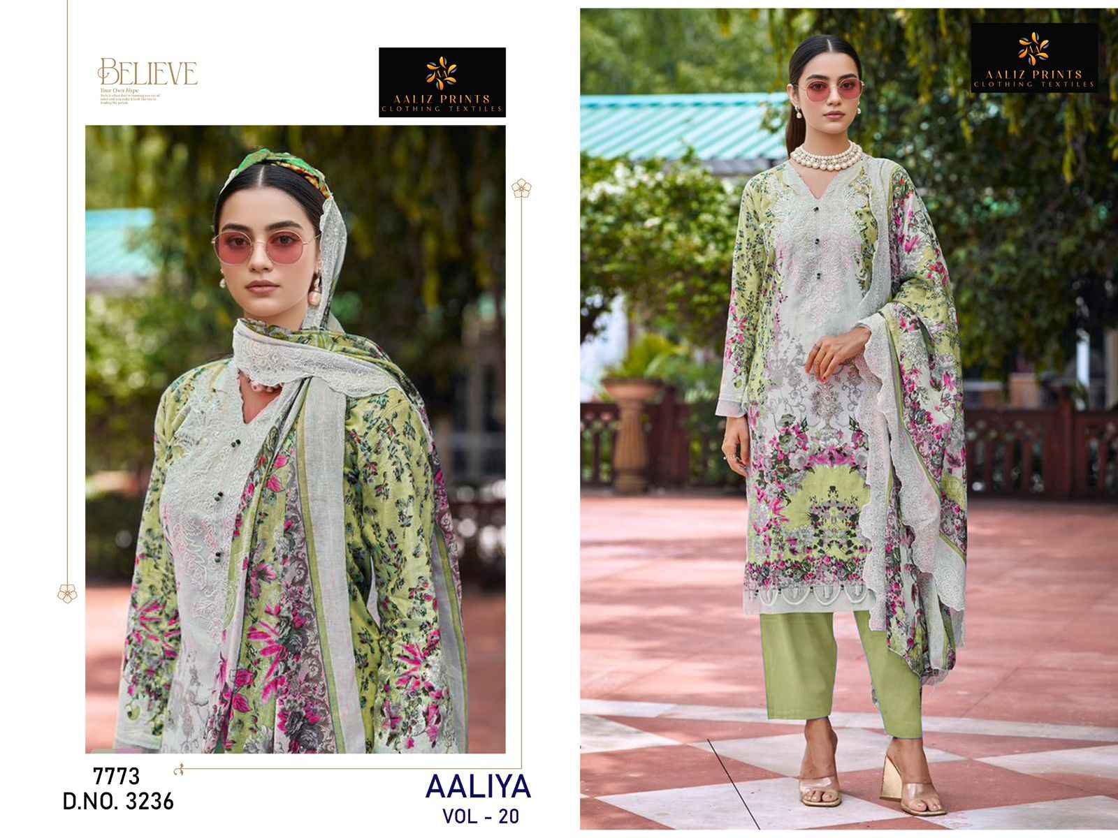 AALIZ PRINT AALIYA VOL-20 COTTON‎‎ DIGITAL‎‎ PRINTED NECK‎‎ WORK DRESS ...