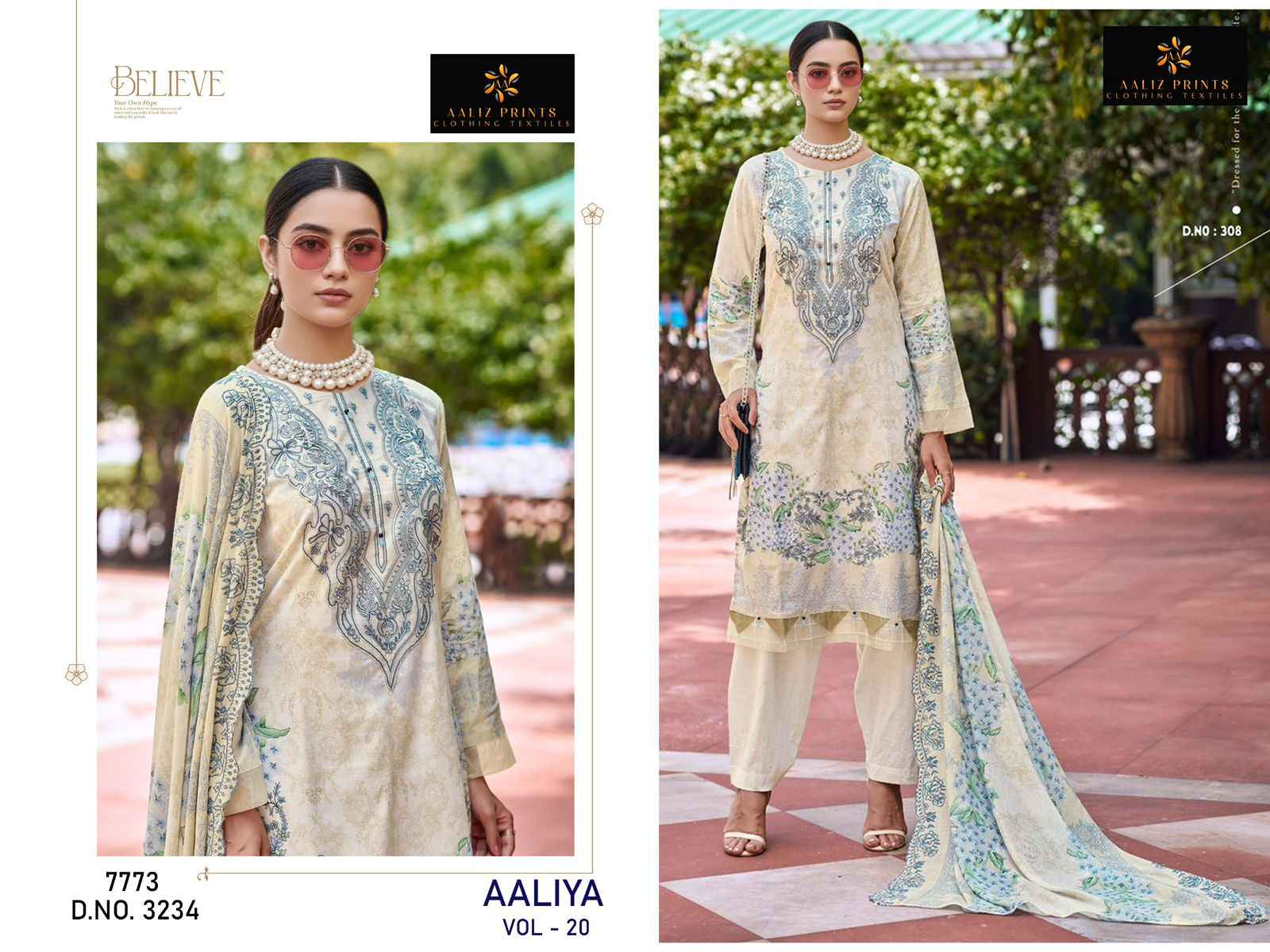 AALIZ PRINT AALIYA VOL-20 COTTON‎‎ DIGITAL‎‎ PRINTED NECK‎‎ WORK DRESS ...