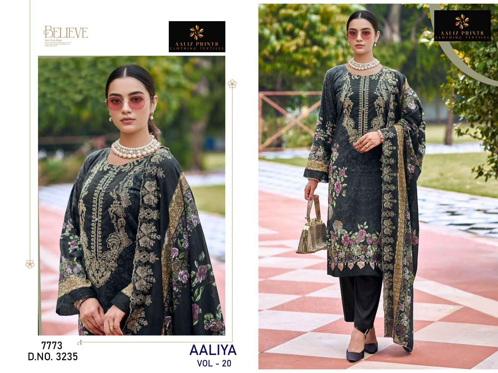 AALIZ PRINT AALIYA VOL-20 COTTON‎‎ DIGITAL‎‎ PRINTED NECK‎‎ WORK DRESS ...