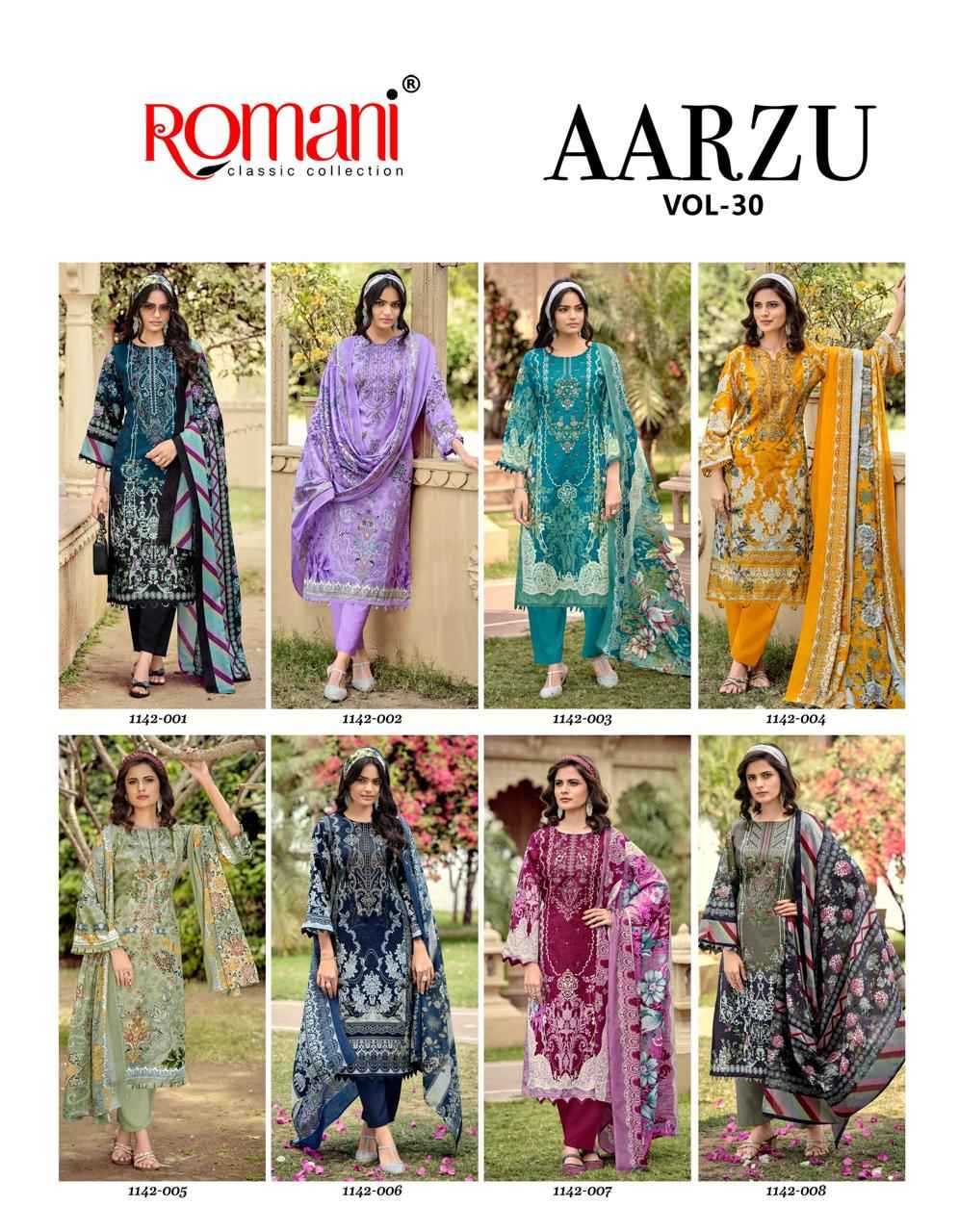 ROMANI AARZU VOL-30 SOFT COTTON DIGITAL PRINTED EMBROIDERY DRESS ...